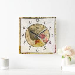 Sheet Music, Musical Notes Kitchen Square Wall Clock | Zazzle