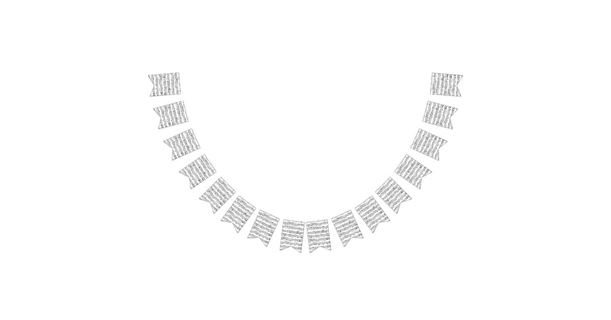 Sheet Music Notes Bunting Flags | Zazzle