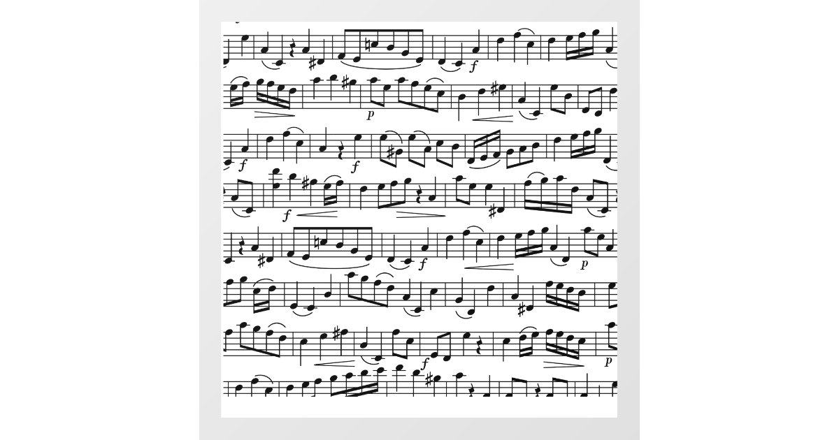Sheet Music Notes Floor Decals | Zazzle