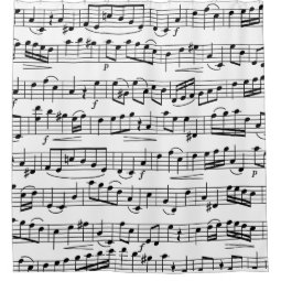 Sheet Music Notes Shower Curtain | Zazzle