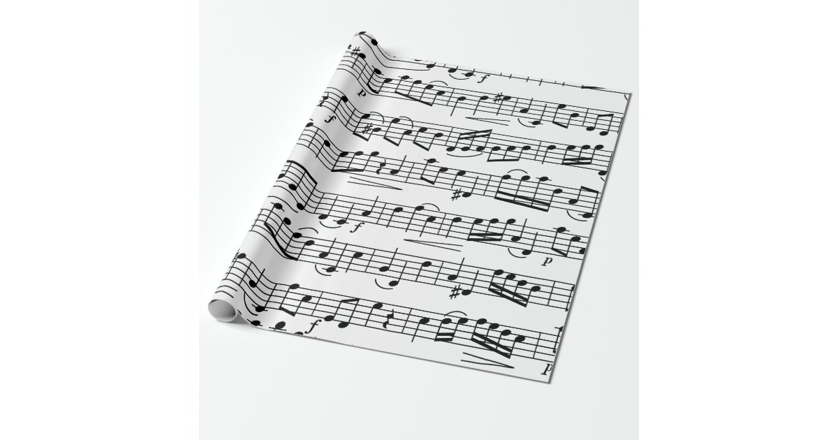 Sheet Music Notes Wrapping Paper | Zazzle
