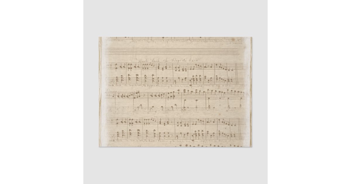 Sheet Music on a Faded Tan Vintage Background | Zazzle