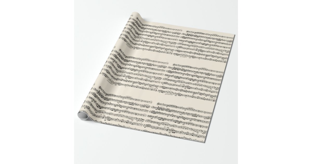 sheet music wrapping paper | Zazzle