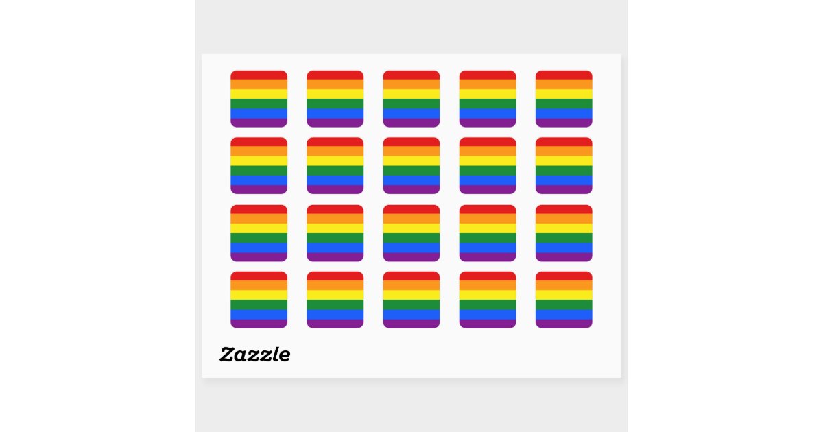 sheet of 20 rainbow stickers | Zazzle