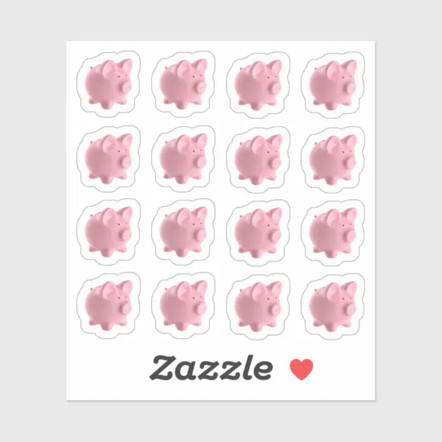 Sheet Of Cute Pigs Farm Animal Vinyl Stickers | Zazzle