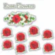 Sheet Of Red Rose Flowers Sticker | Zazzle
