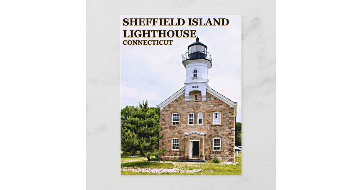 Sheffield Island Lighthouse, Connecticut Postcard | Zazzle