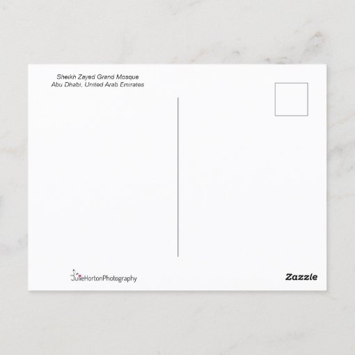 Sheikh Zayed Grand Mosque Postcard | Zazzle