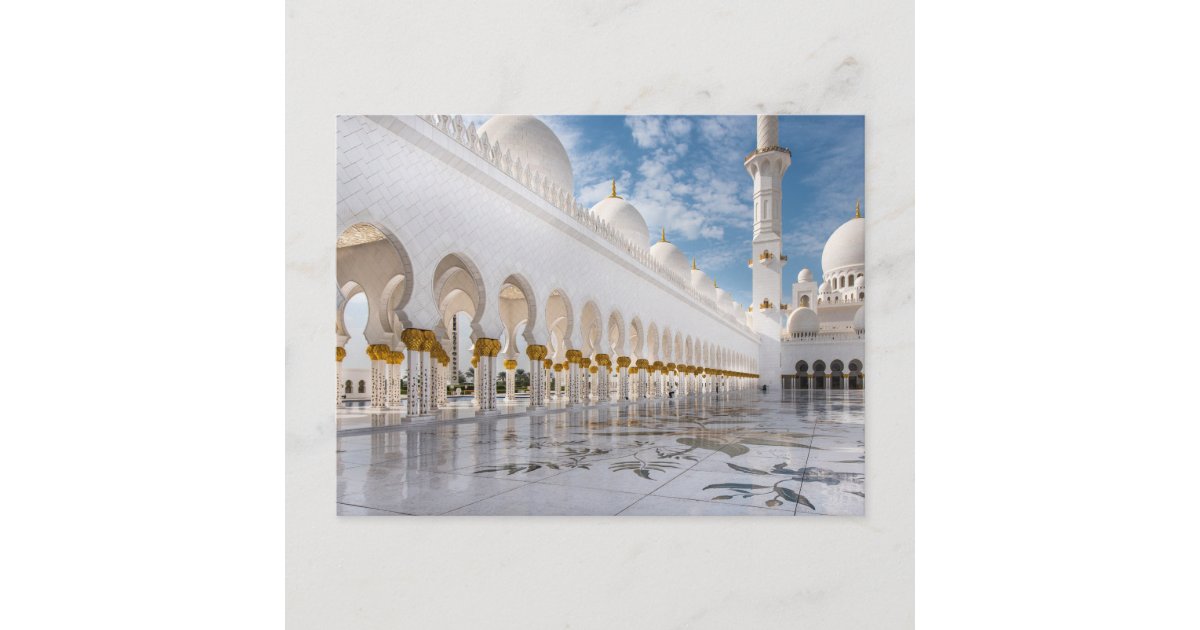 Sheikh Zayed mosque Postcard | Zazzle