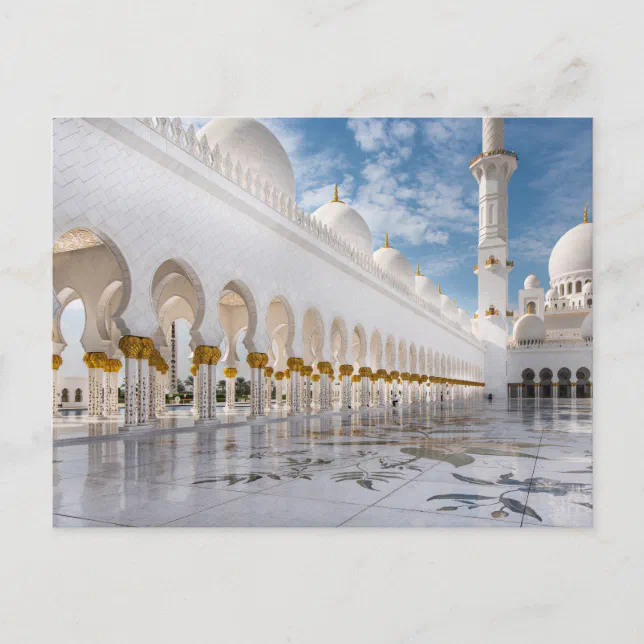 Sheikh Zayed mosque Postcard | Zazzle