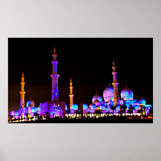 Sheikh Zayed Mosque Poster | Zazzle