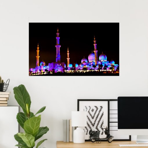 Sheikh Zayed Mosque Poster | Zazzle