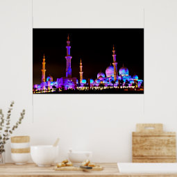 Sheikh Zayed Mosque Poster | Zazzle