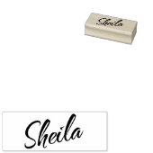 Sheila name in cursive script lettering rubber stamp | Zazzle