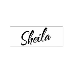 Sheila name in cursive script lettering rubber stamp | Zazzle