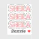 Sheila name in glowing neon lights novelty sticker | Zazzle