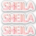 Sheila name in glowing neon lights novelty sticker | Zazzle