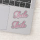 Sheila name pink cursive script lettering x2 sticker | Zazzle