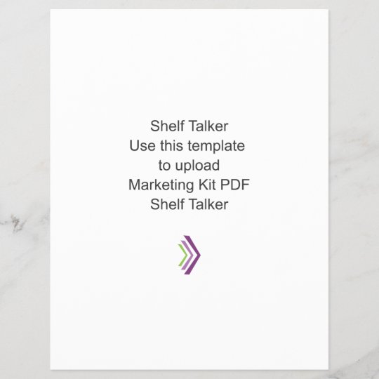 Shelf Talker Marketing Kit Template Zazzle