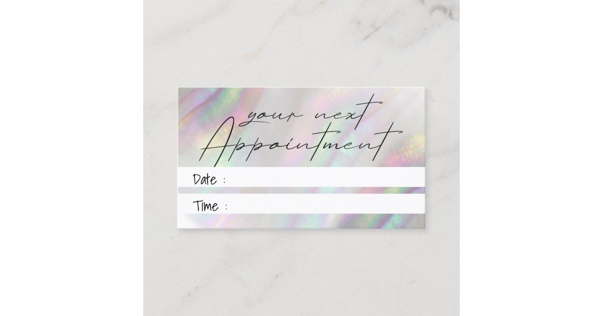 shell appointment card | Zazzle