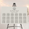 Shell Beach Ocean Wedding 18 Table Seating Charts Foam Board | Zazzle