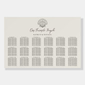 Shell Beach Ocean Wedding 18 Table Seating Charts Foam Board | Zazzle