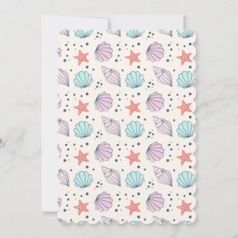 Shell Birthday Party Shellebrate Girls Invitation | Zazzle