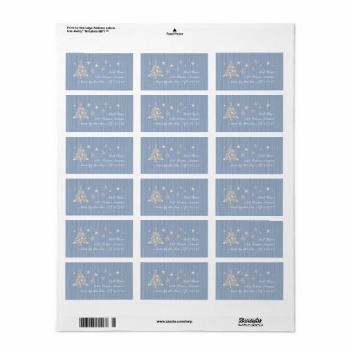 Shell Christmas Tree Address Labels | Zazzle