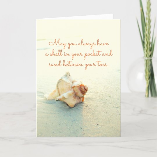 Shell in your Pocket Sand Between Toes Beach Card | Zazzle.com