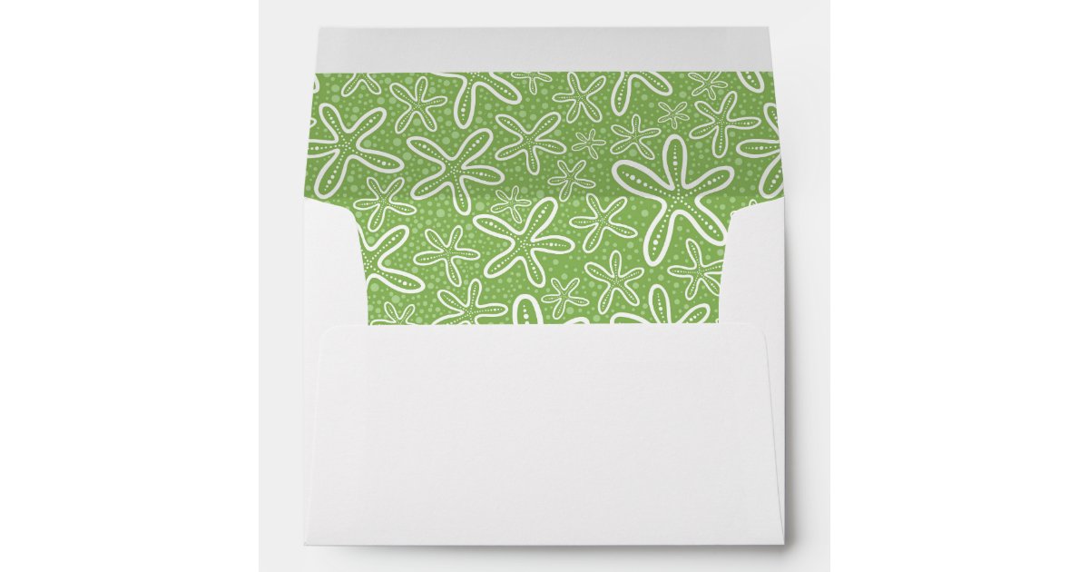 Shell Pattern On Spotted Background Envelope | Zazzle