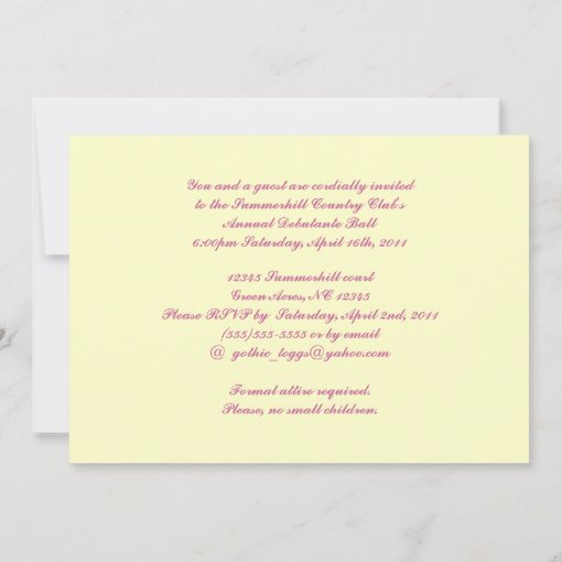 Shell Pink Debutante Ball Invitation | Zazzle