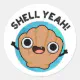 Shell Yeah Funny Seashell Pun Classic Round Sticker | Zazzle
