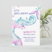 Shellabrate Mermaid Tails Wild as the Sea Birthday Invitation | Zazzle