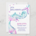 Shellabrate Mermaid Tails Wild as the Sea Birthday Invitation | Zazzle