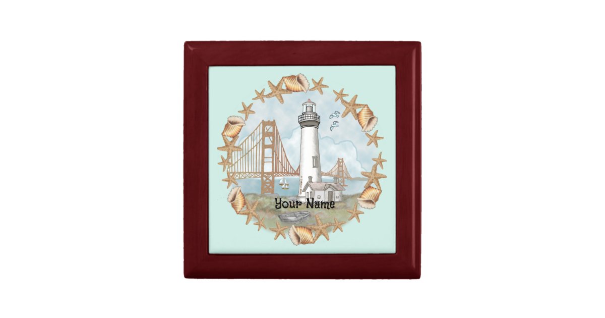 Shells California Lighthouse Gift Box | Zazzle