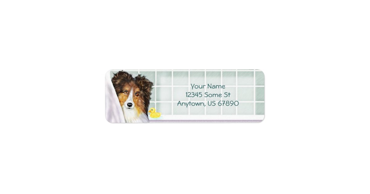Sheltie Bath Sable Labels | Zazzle