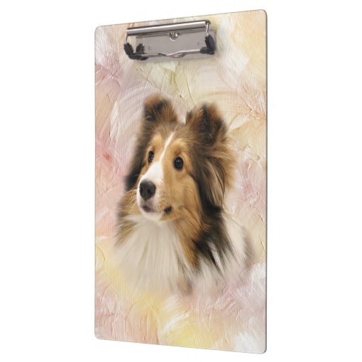 Sheltie face clipboard | Zazzle
