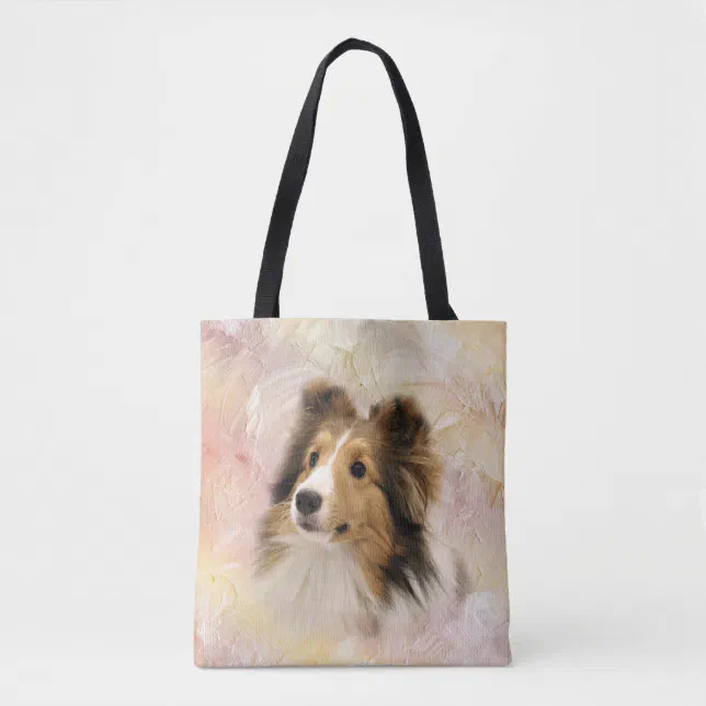 Sheltie face tote bag | Zazzle