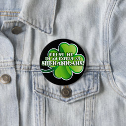 Shenanigan Expert Button | Zazzle