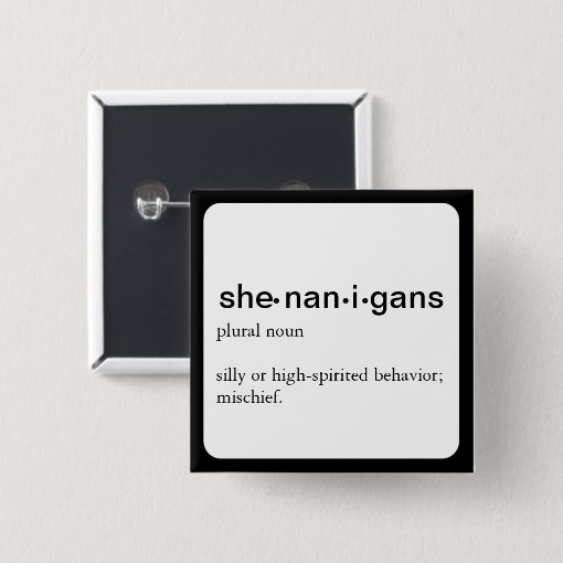 Shenanigans, a definition Button | Zazzle