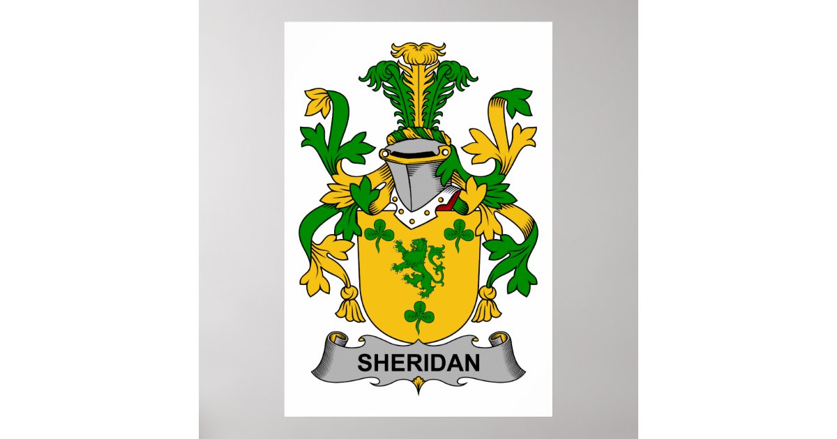 Sheridan Family Crest Poster | Zazzle