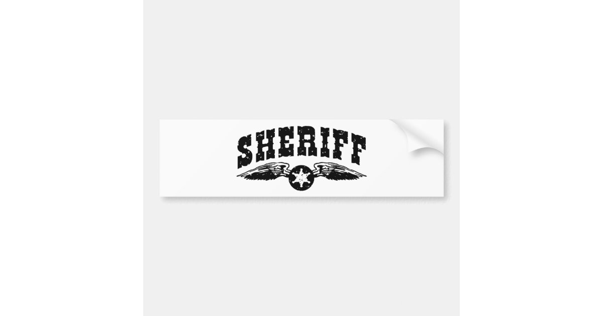 Sheriff Bumper Sticker | Zazzle