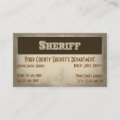 Sheriff Business Card | Zazzle