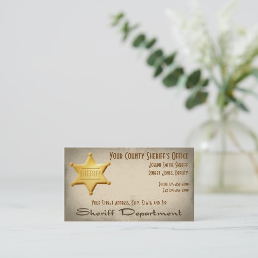 Sheriff Business Card | Zazzle
