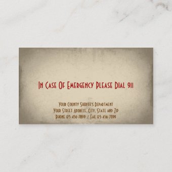 Sheriff Business Card | Zazzle