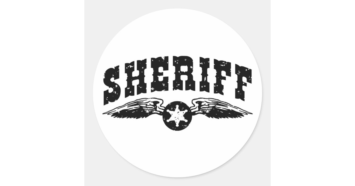 Sheriff Classic Round Sticker | Zazzle