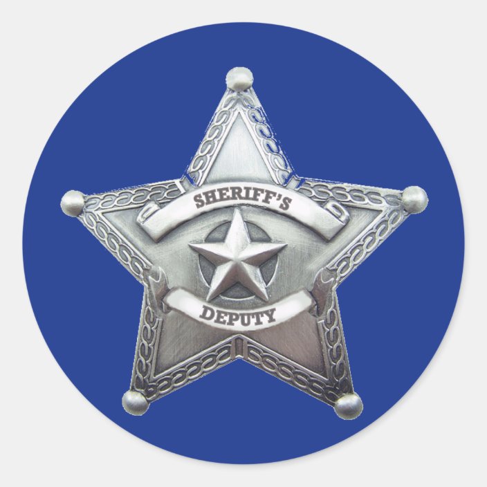 Sheriff Deputy Badge Classic Round Sticker | Zazzle.com