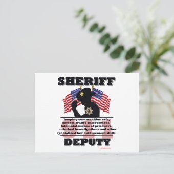 Sheriff_Deputy Postcard | Zazzle