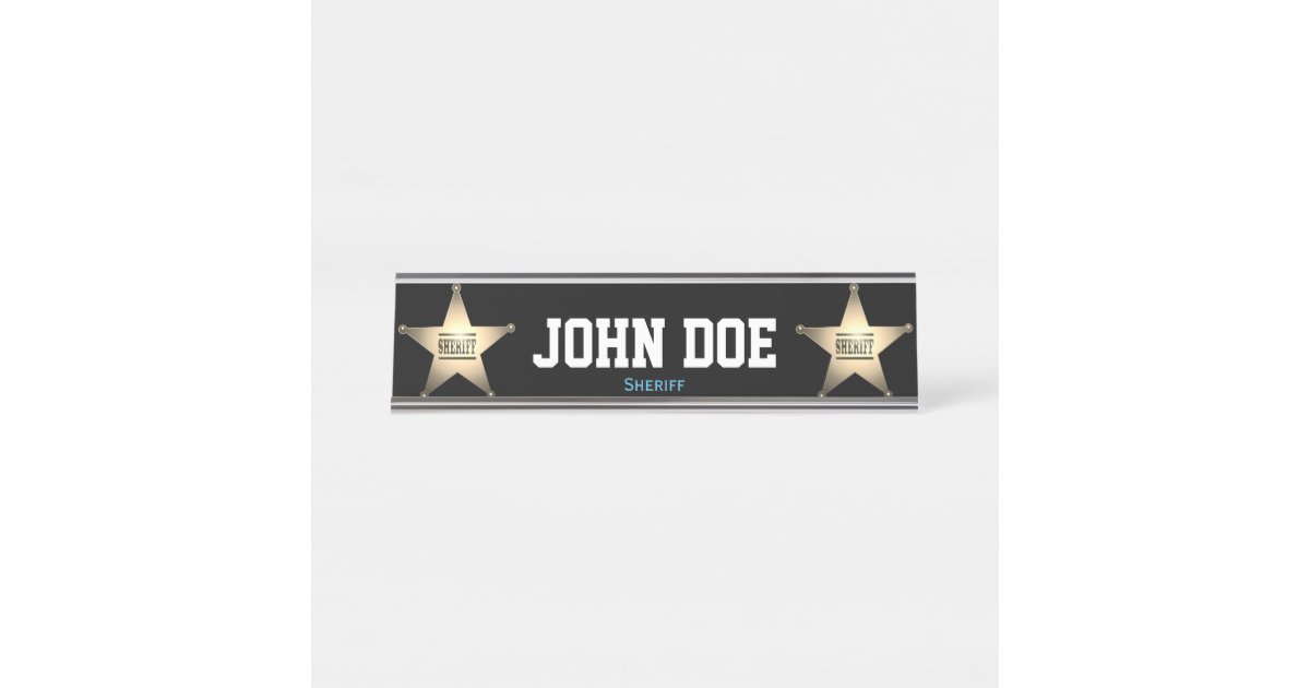 Sheriff Desk Name Plate | Zazzle