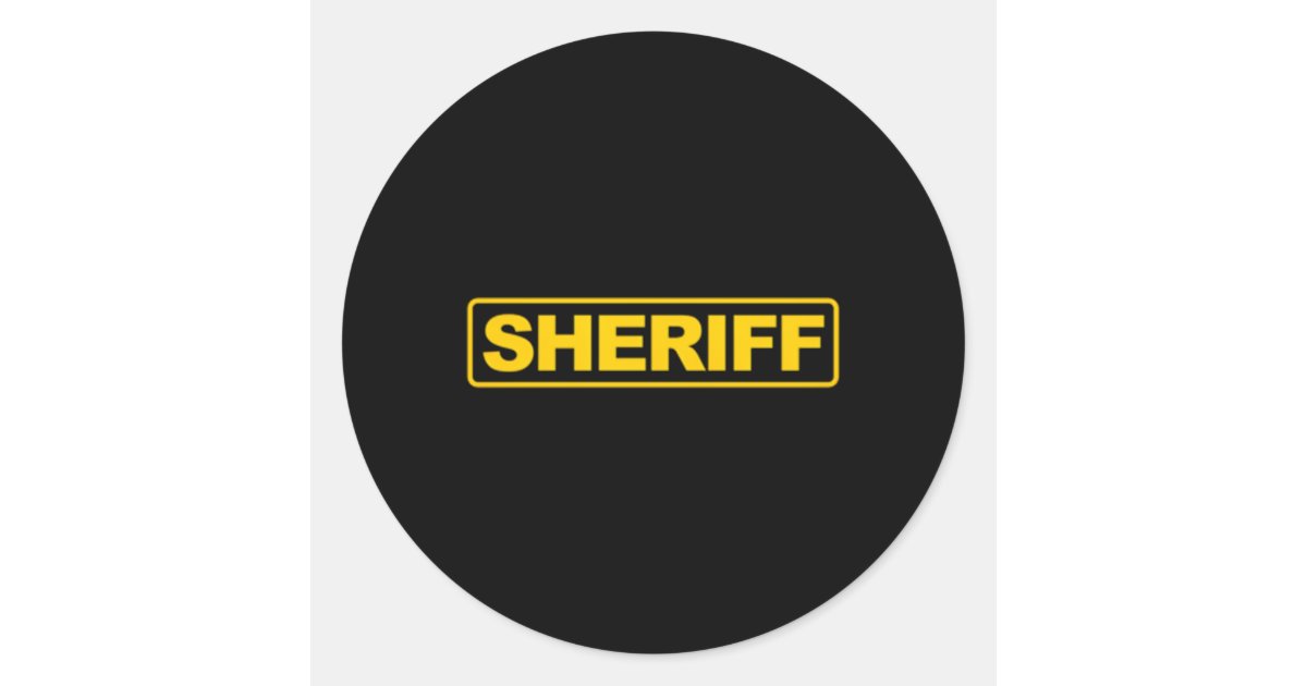 Sheriff Front Back Print Sheriff Police Classic Round Sticker | Zazzle